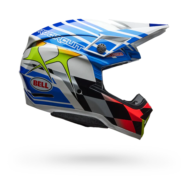 Bell Helmets - MOTO-10 SPHERICAL PC 25 - Blue/White – Bell Helmets ...